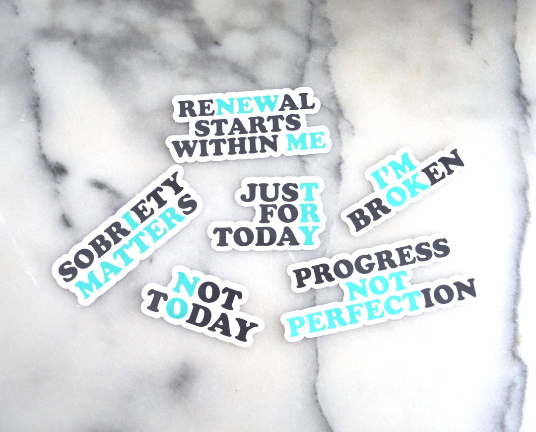Just for Today Stickers, Sobriety Gift for Recovery, Sober Motivation ...