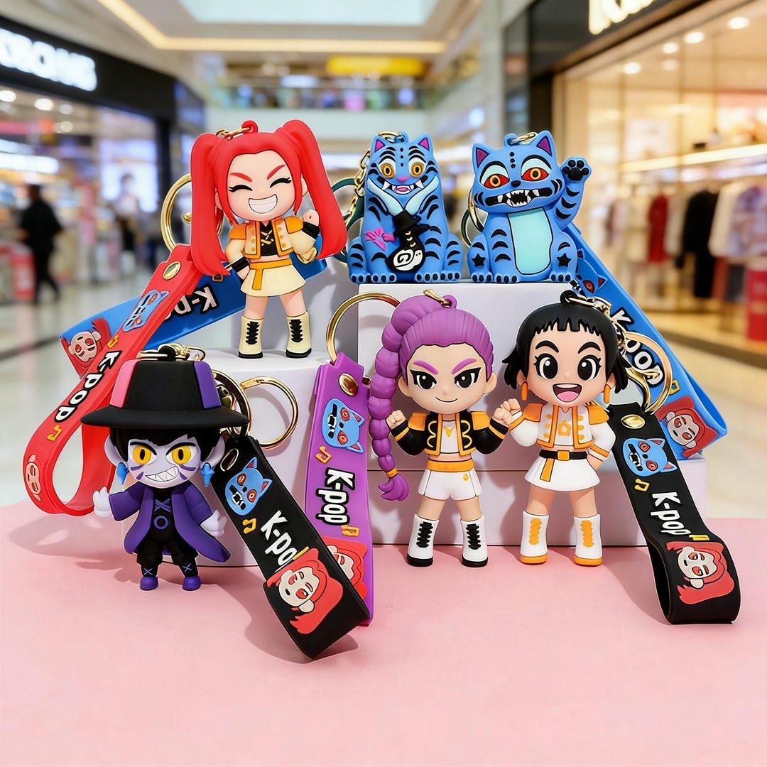 K-pop Girl Group 3D Silicone Keychain With Wrist Strap | Vibrant Member ...