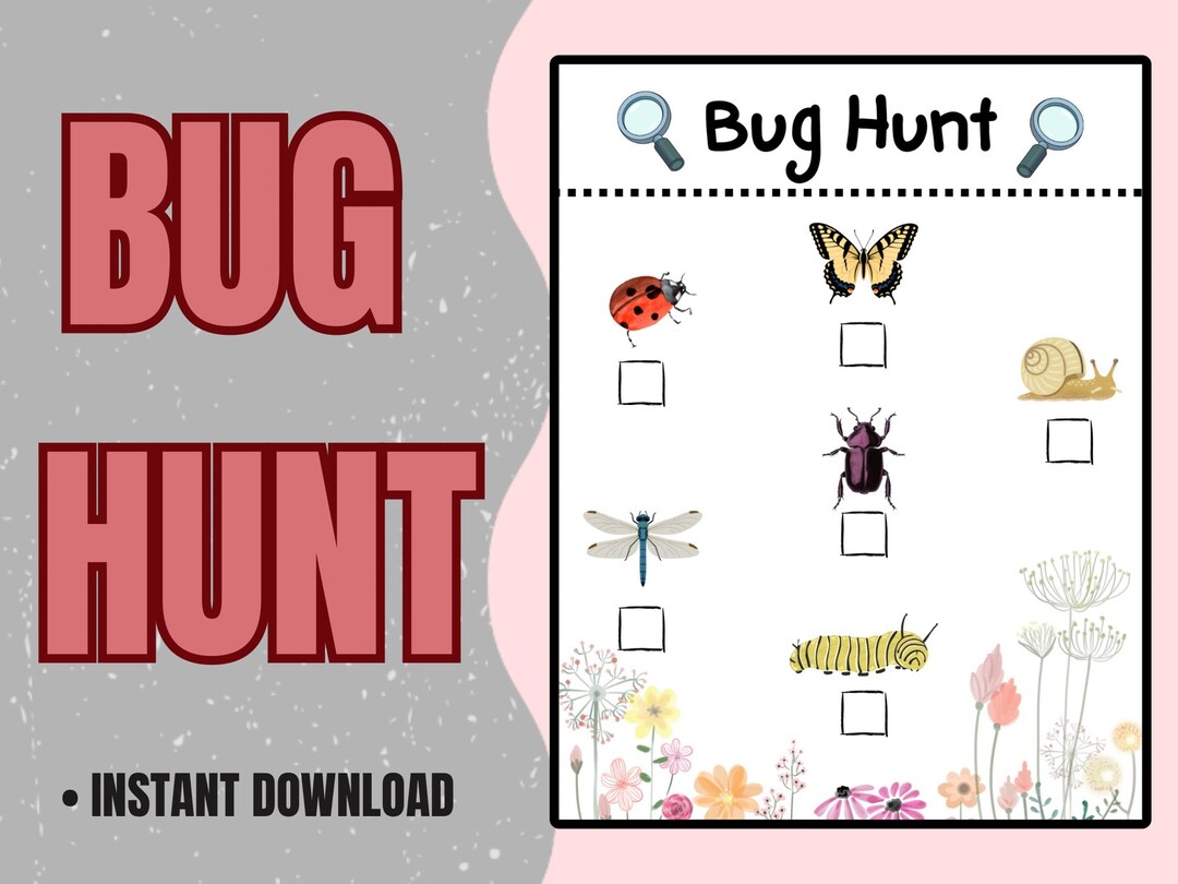 Bug Scavenger Hunt Printable for Kindergarten/ Preschool | Outdoor ...