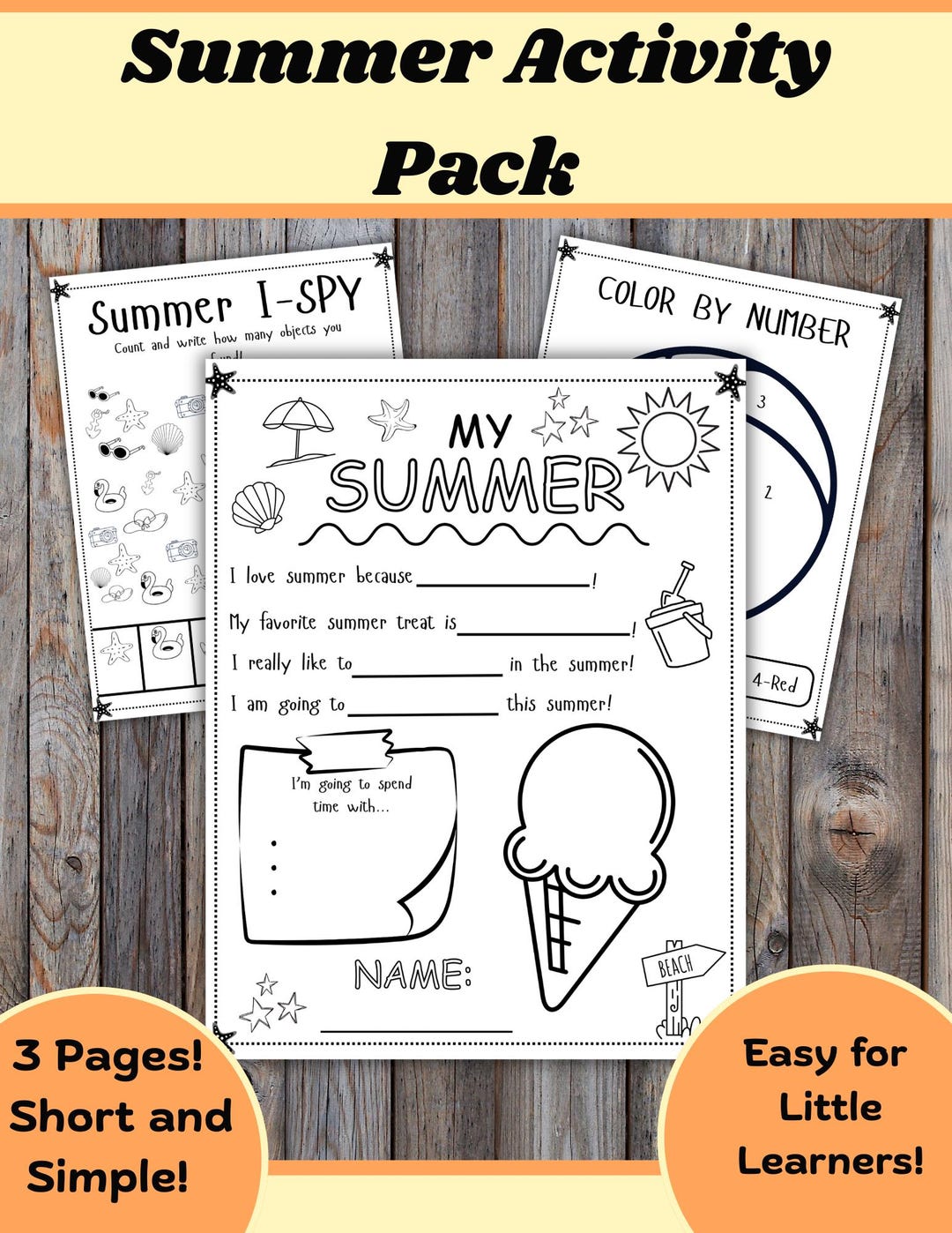 End of School Year Summer Activity Pack for Kids | Brain Teaser for ...