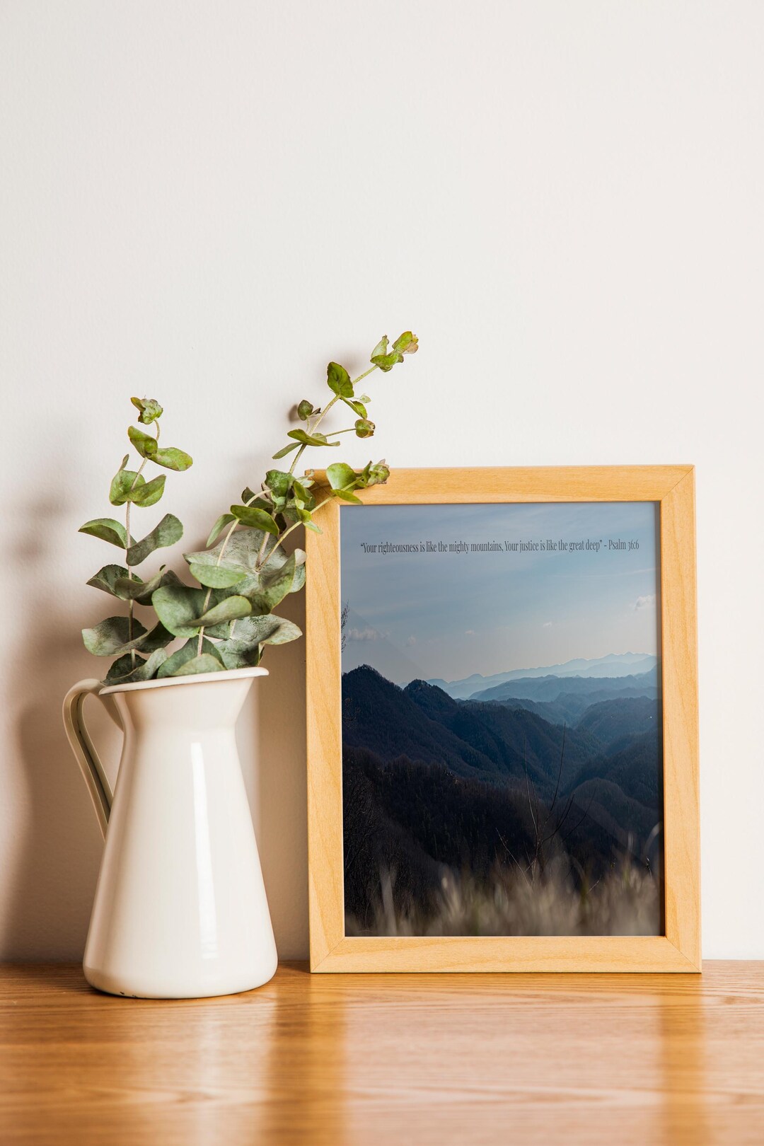 Psalm 36:6 Christian Wall Art Printable, Mountain Landscape Scripture ...