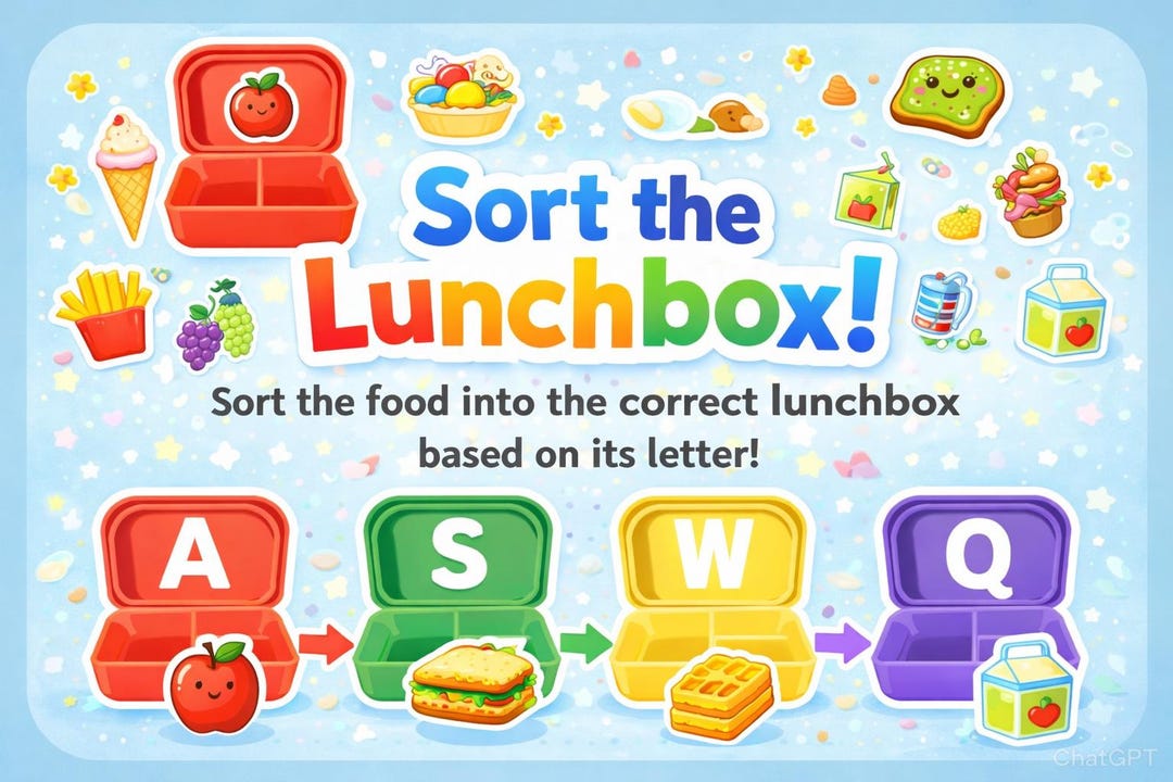 Alphabet Food Sorting Printable | Montessori Inspired Busy Board ...