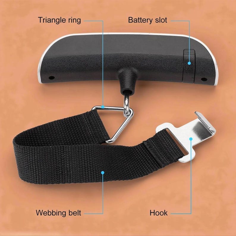 Digital Luggage Scale 110lb/50kg • Portable Suitcase Weight Checker ...