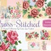 Floral Cross Stitch Journal Page Kit W/ Ephemera Tags Index Cards ...