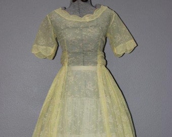 Yellow vintage dress | Etsy