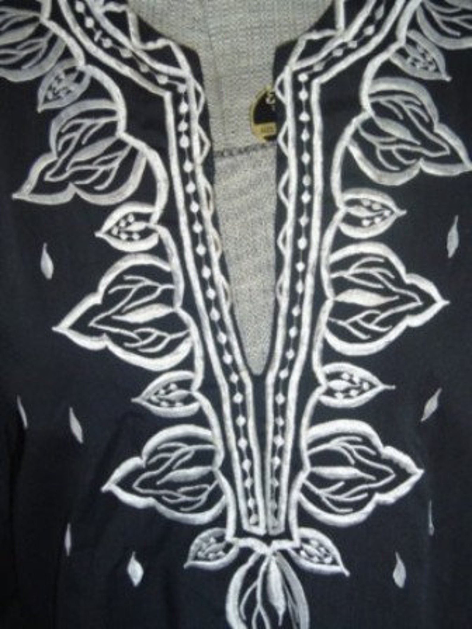 Stunning Vintage Black Embroidered Tunic - Etsy