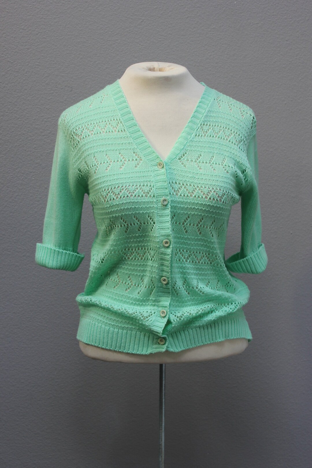Gorgeous Vintage Mint Green Sweater - Etsy