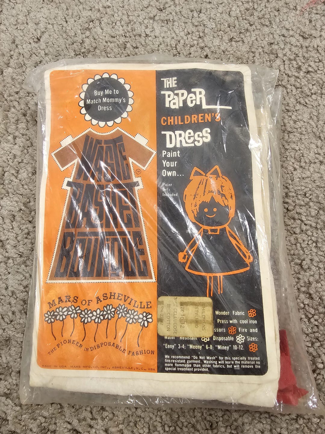 Deadstock – Vintage Paint Your Own Child’s Paper Dress - Etsy