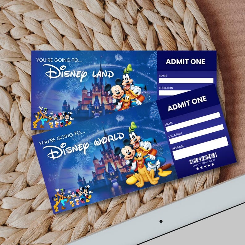 Editable Surprise Ticket Template 7x3, Printable Event Ticket, Travel ...