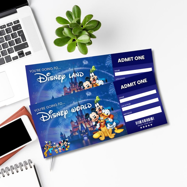 Editable Surprise Ticket Template 7x3, Printable Event Ticket, Travel ...