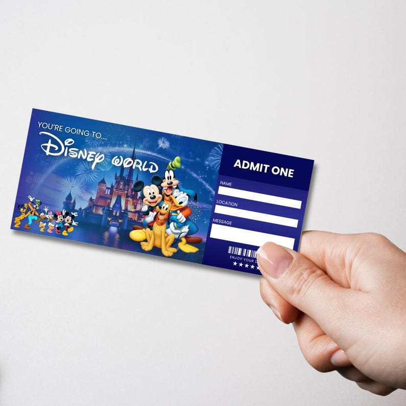 Editable Surprise Ticket Template 7x3, Printable Event Ticket, Travel ...