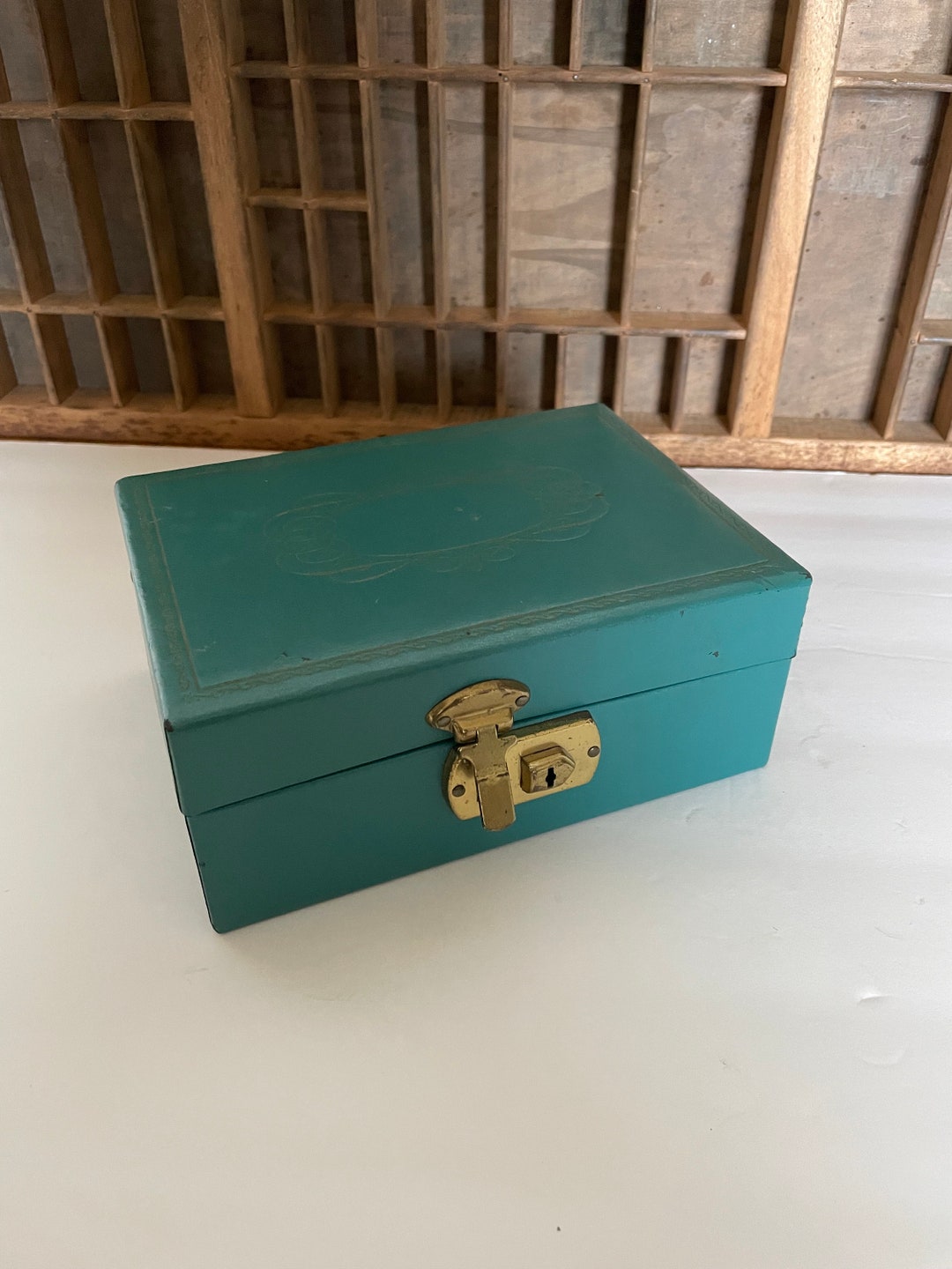 Vintage Blue Jewelry Box - Circa 1950's - Etsy