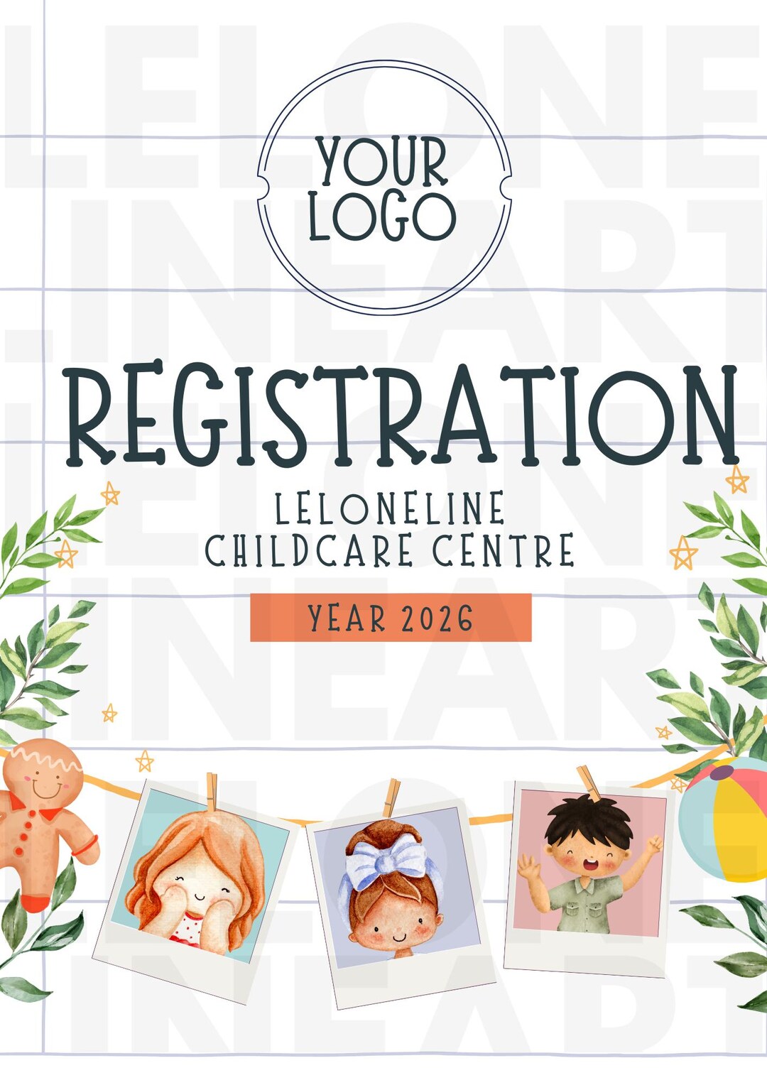Childcare Registration Form | Editable Canva Template | Printable ...