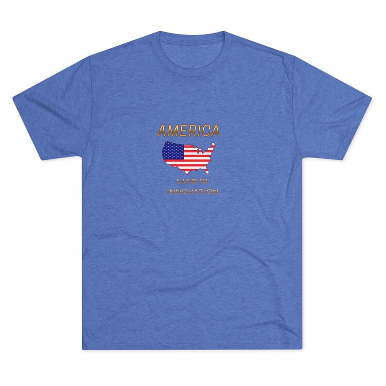 America Map Flag Land of Innovation Tee | Patriotic USA Design - Etsy