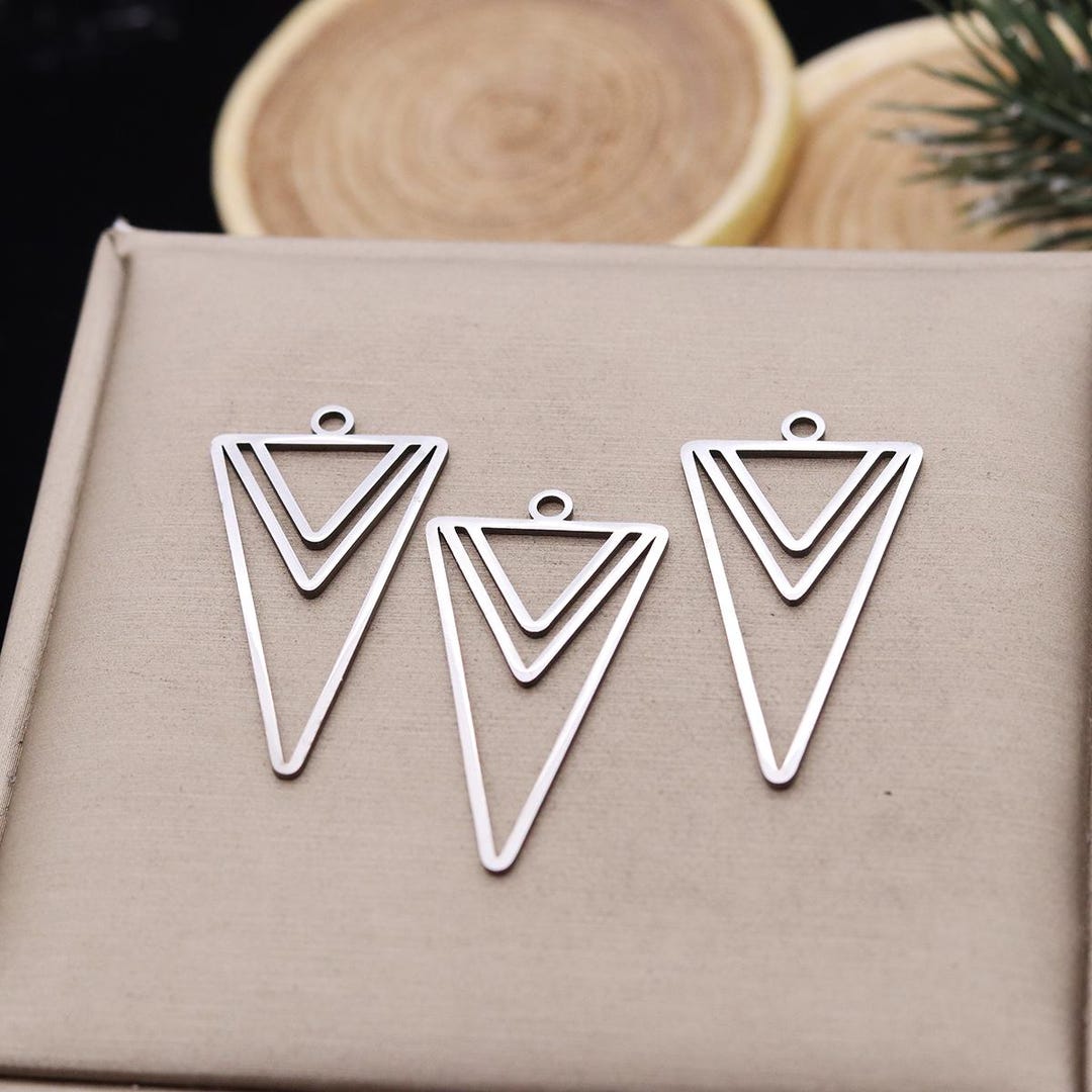 Stainless Steel Triangle Connector Accessories DIY Jewelry Making for ...