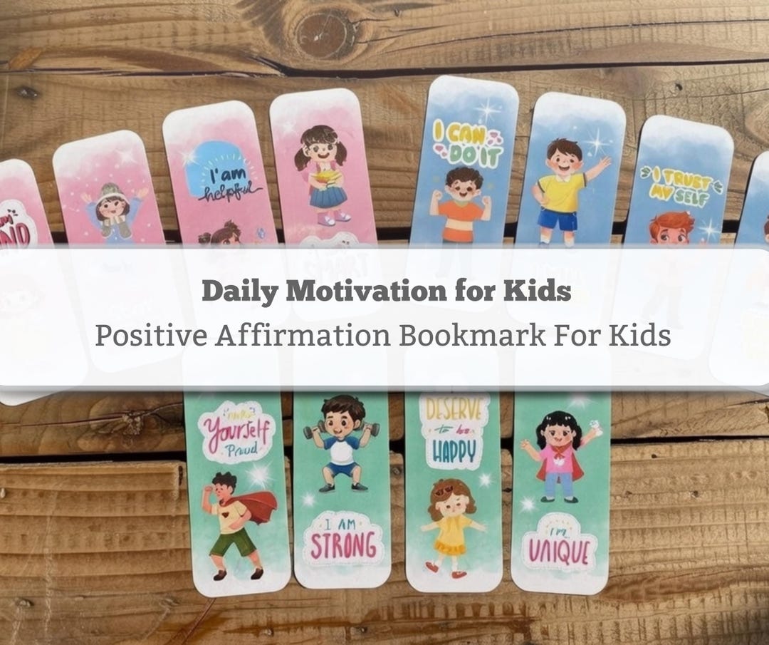 Kids Affirmation Bookmarks | Printable Motivation, Confidence (PDF A4 ...
