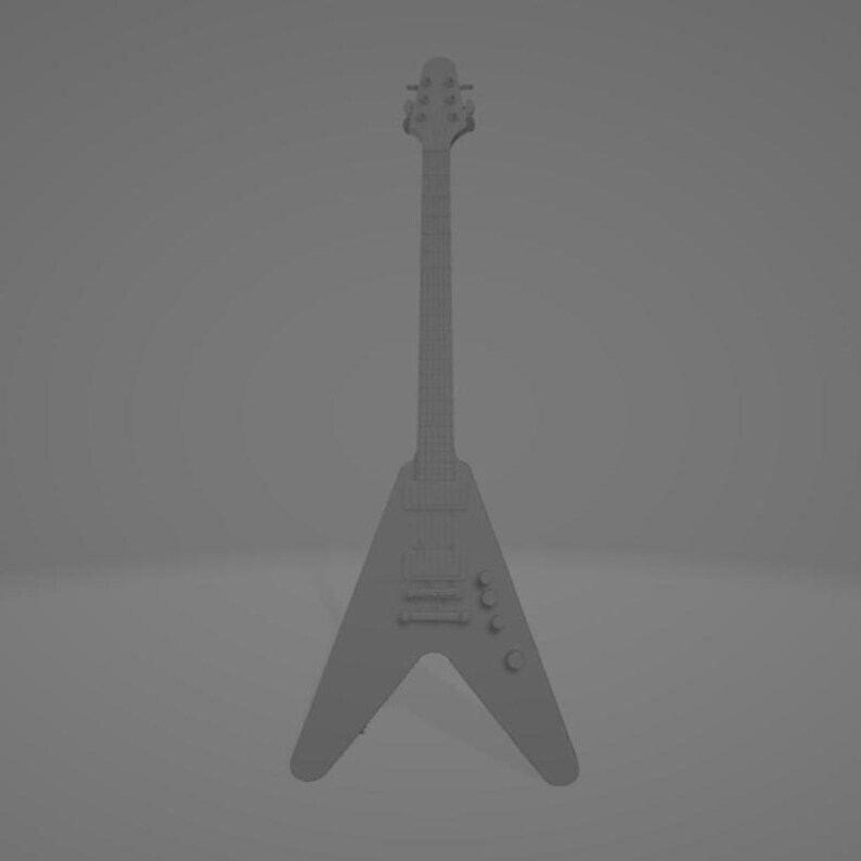Heavy Electric Guitar STL | 3D Print Model for Makers | Decor & Display ...