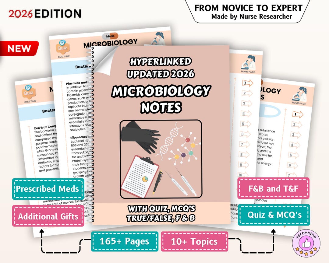 Microbiology Study Guide Bundle: Hyperlinked Notes, Flashcards, Quiz ...