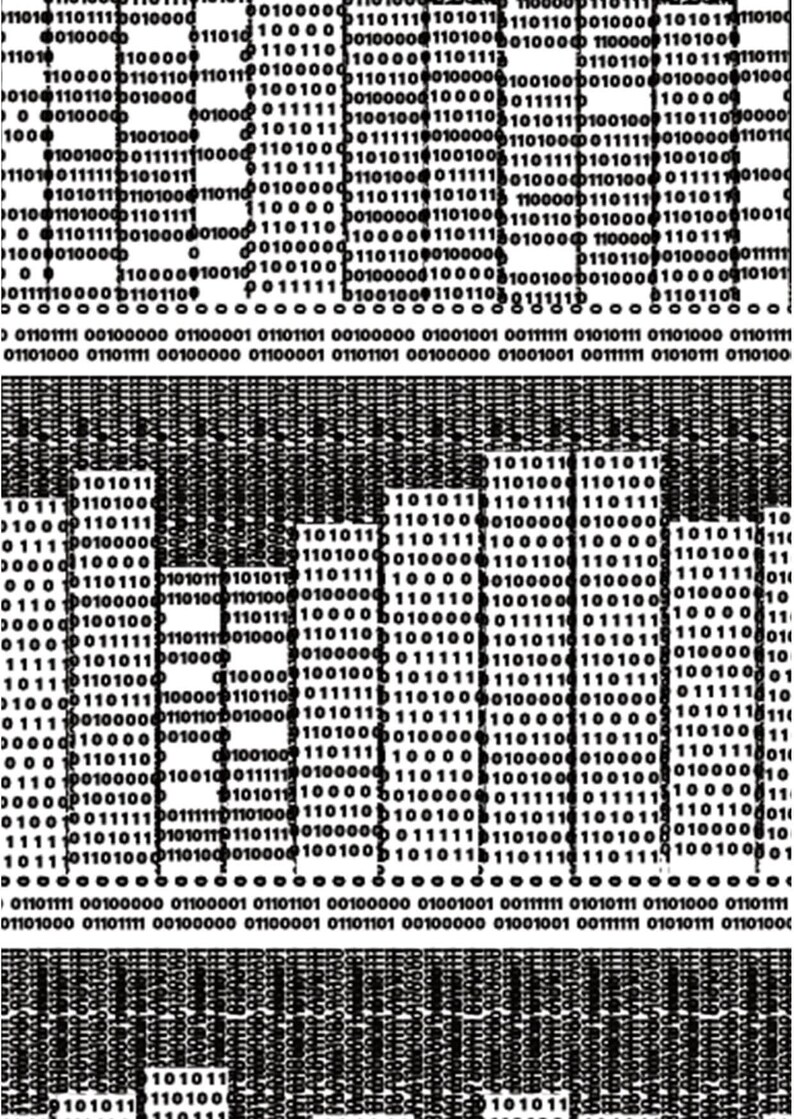 The Library - Poster - Completely Drawn With Binary Code - A3 (29.7 X ...