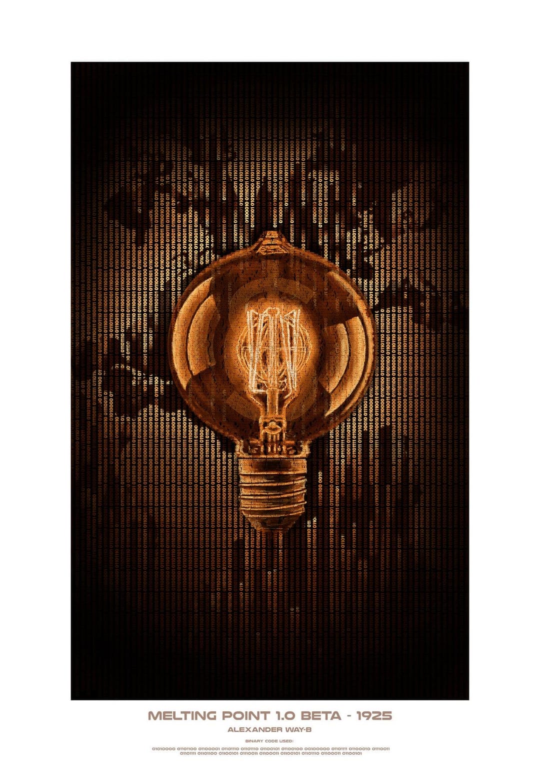 Binary Code Art Poster, Planned Obsolescence - Etsy