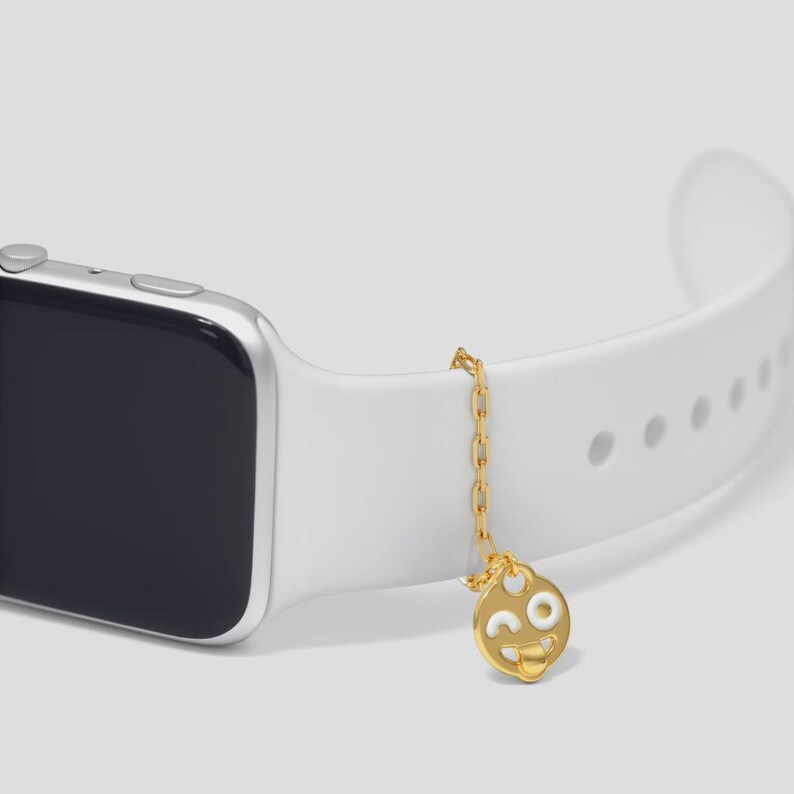 Gold Plated Emoji Watch Charm, Minimalist Jewelry Accessory - Etsy