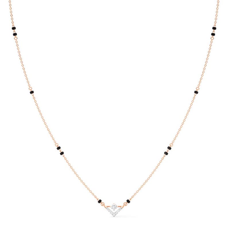 Sparkling Elegance Diamond Mangalsutra With Pendant | Stylish Diamond ...
