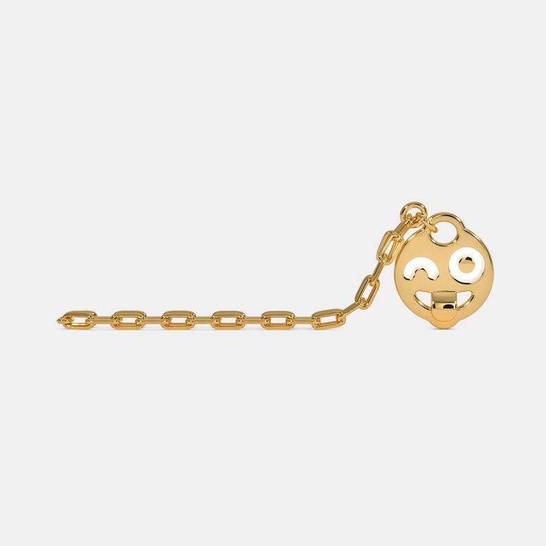 Gold Plated Emoji Watch Charm, Minimalist Jewelry Accessory - Etsy