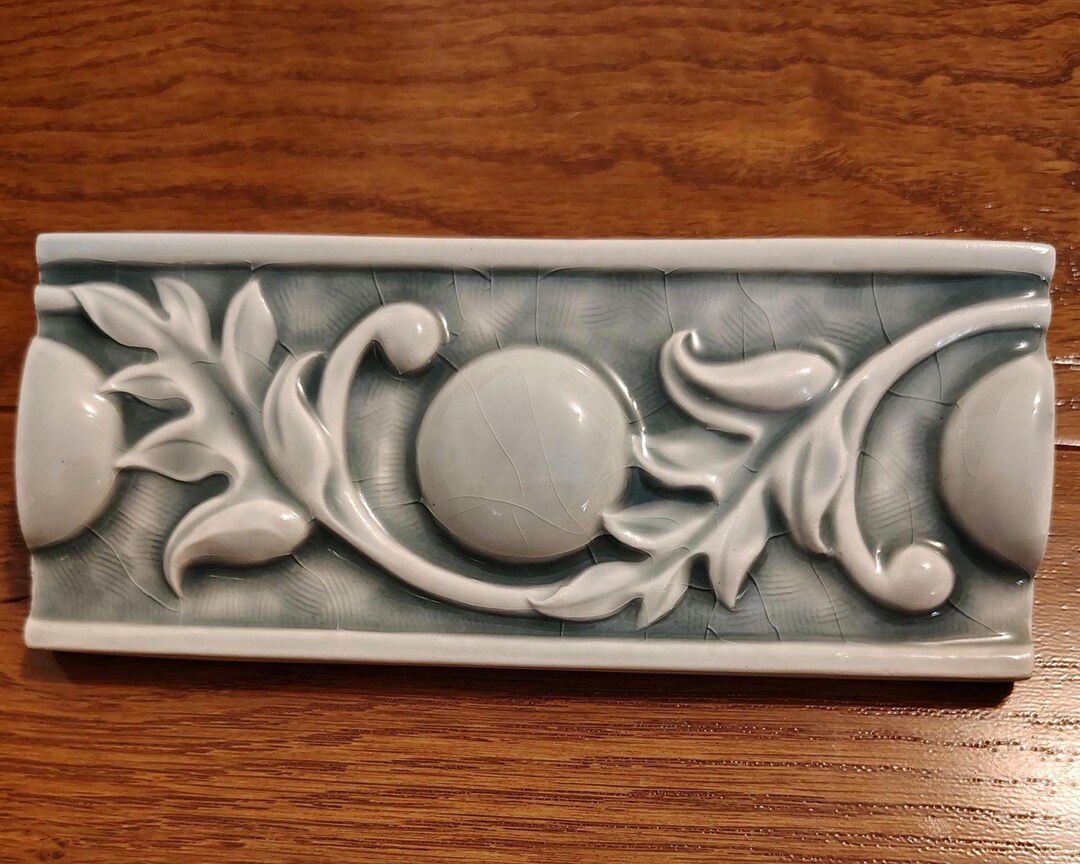 Ceramic Tile - Rolling Leaf - 2 1/2" X 6" - Etsy
