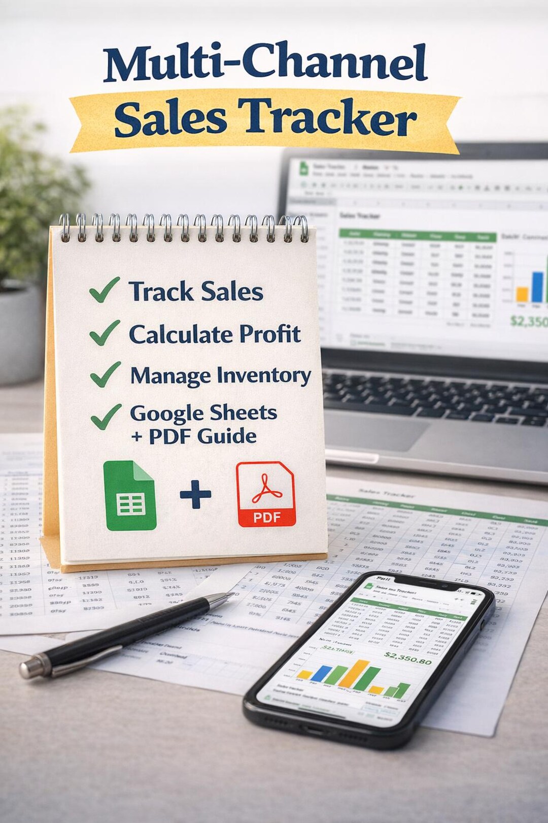 Multi-channel Sales & Inventory Tracker | Profit Calculator, Etsy Tools ...