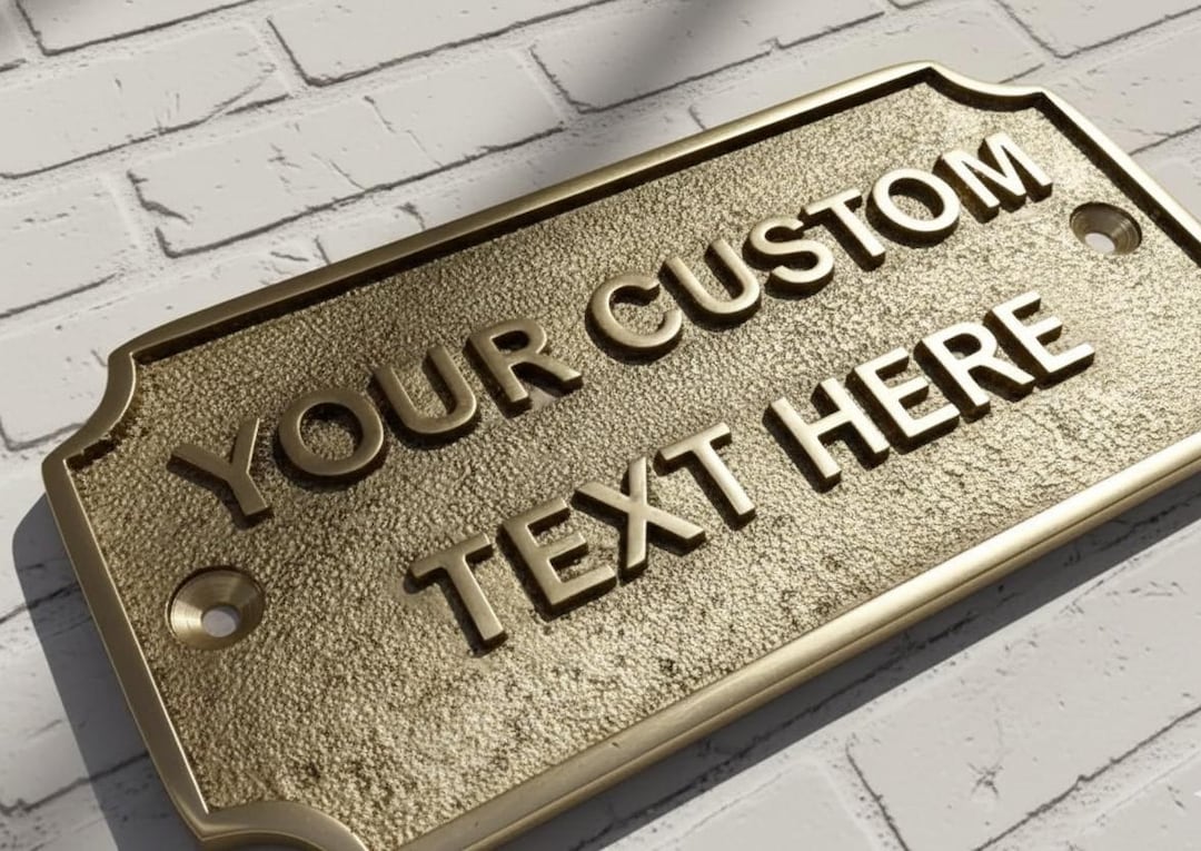 Personalized Brass House Name Plate for Home Door | Custom Brass-door ...