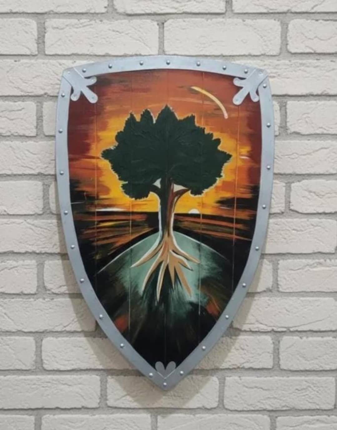 Ser Duncan the Tall Shield | Hedge Knight Tree & Star Prop | 28x18 Inch ...