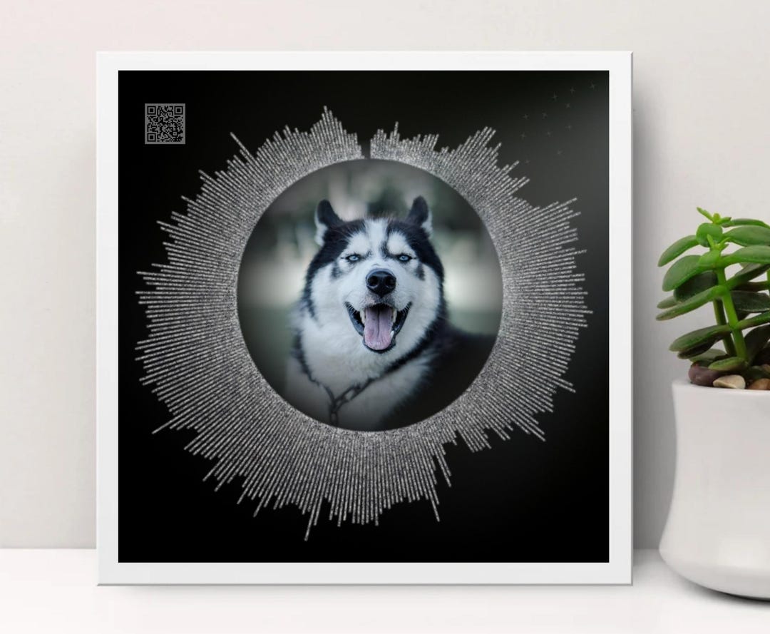 Pet Memorial Soundwave Frame With Online Memorial Page | Modern ...