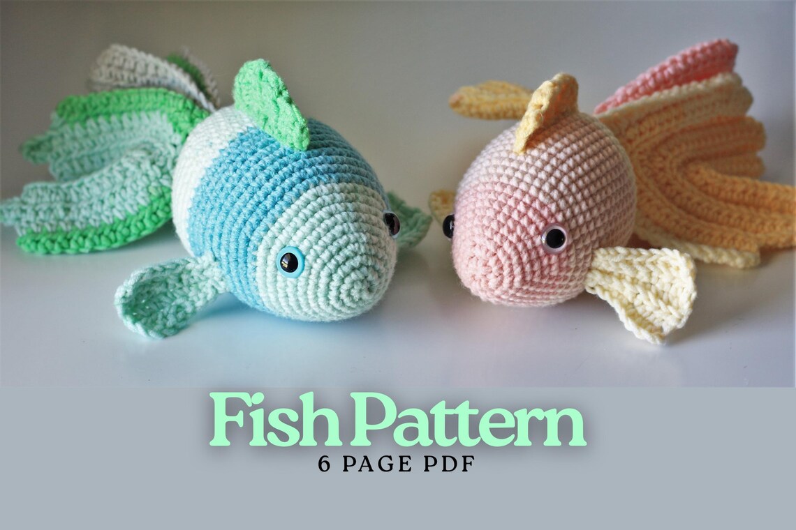 Fish Crochet Pattern, Amigurumi, Crochet Toy Pattern, Easy Market ...