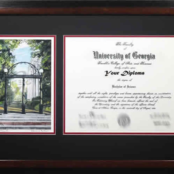 University of Georgia Double Diploma Frame - Etsy