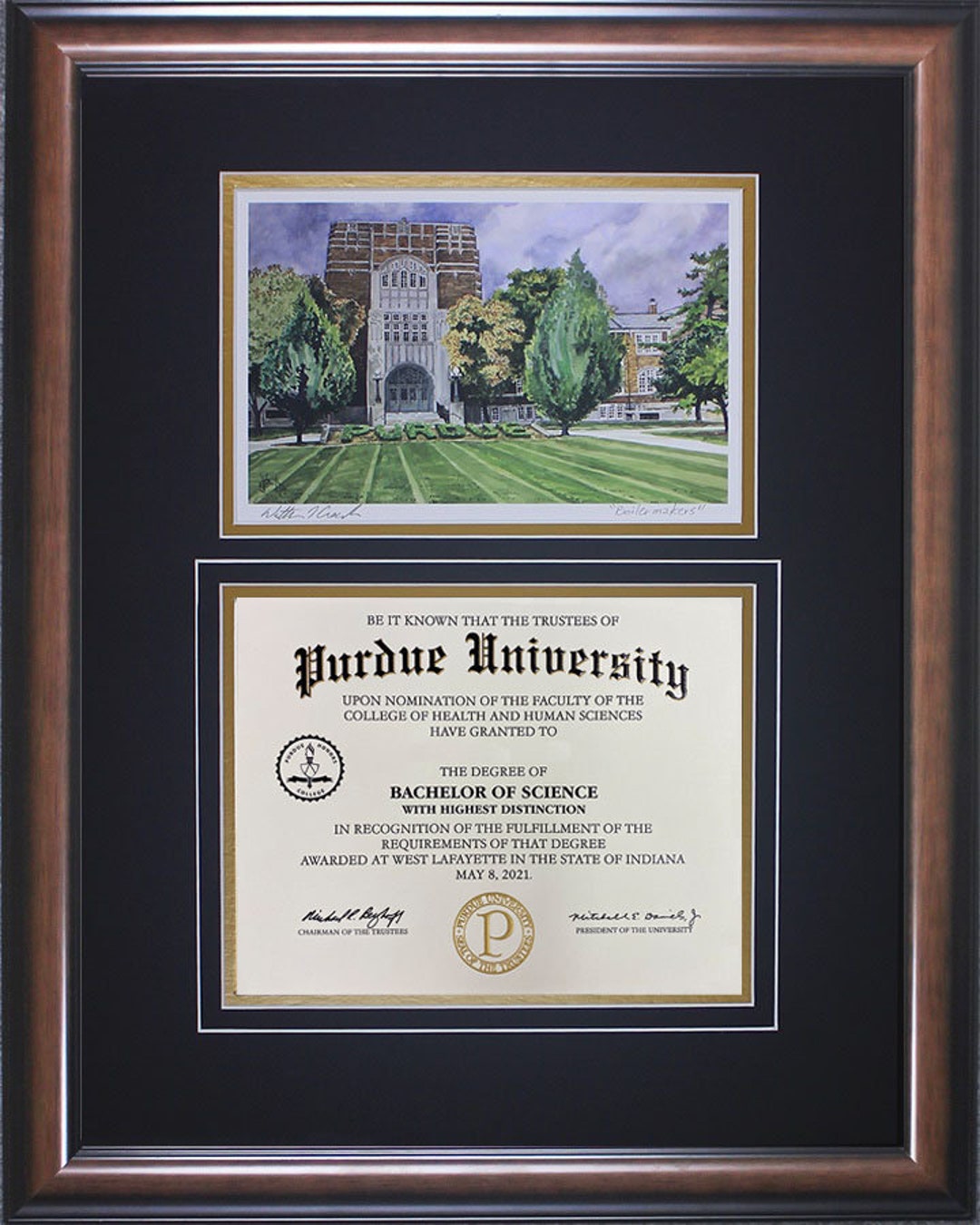 Purdue University Diploma Frame - Etsy