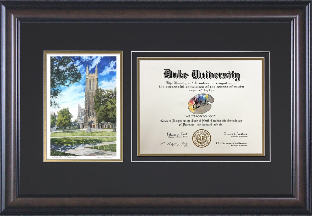 Duke University Diploma Frame - Etsy