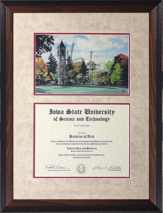 Iowa State University Diploma Frame | Etsy