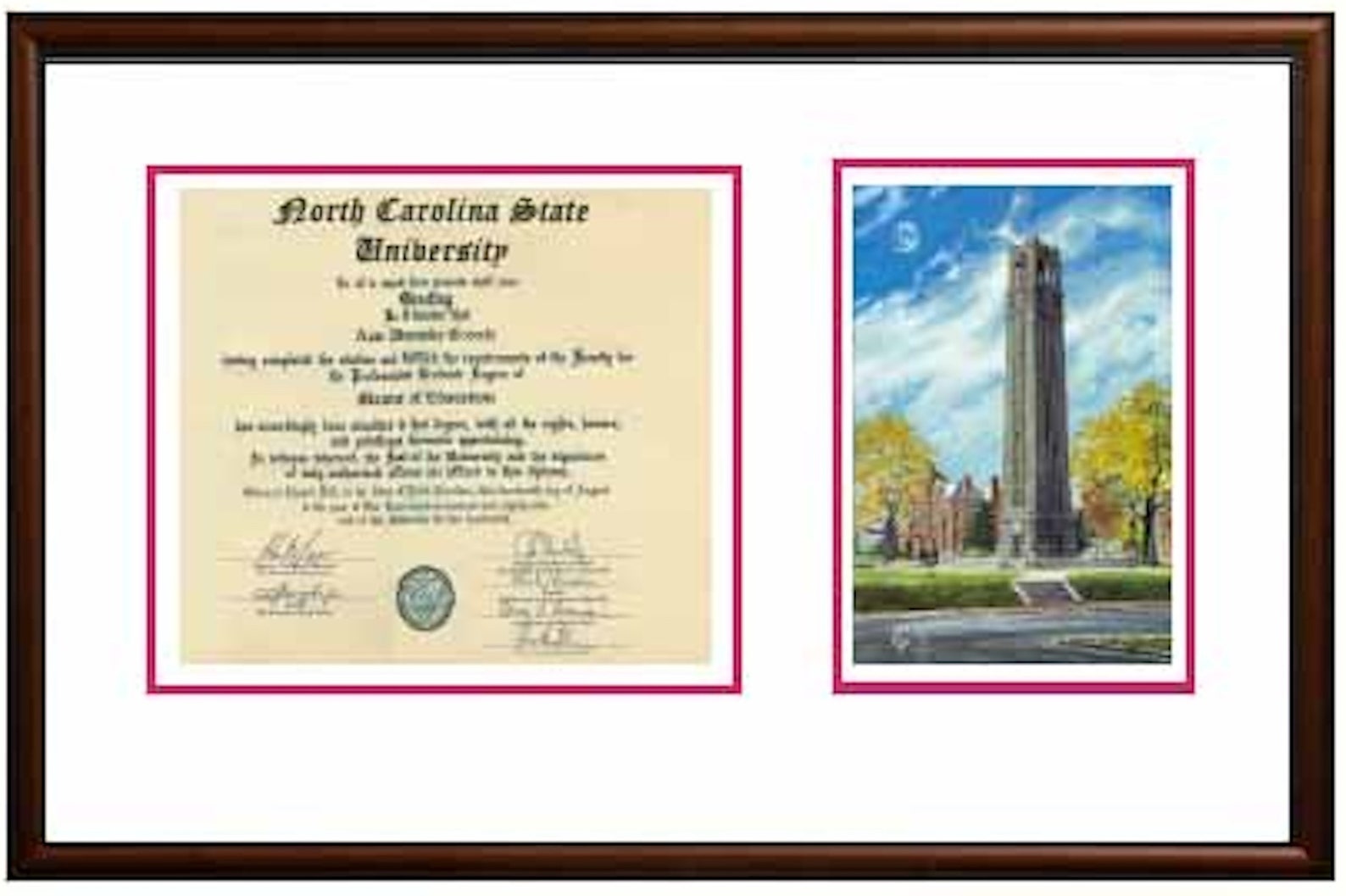 North Carolina State University Diploma Frame - Etsy