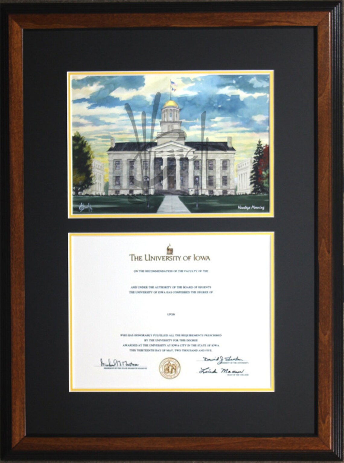 University of Iowa Diploma Frame - Etsy