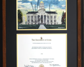 University of Iowa Diploma - Etsy