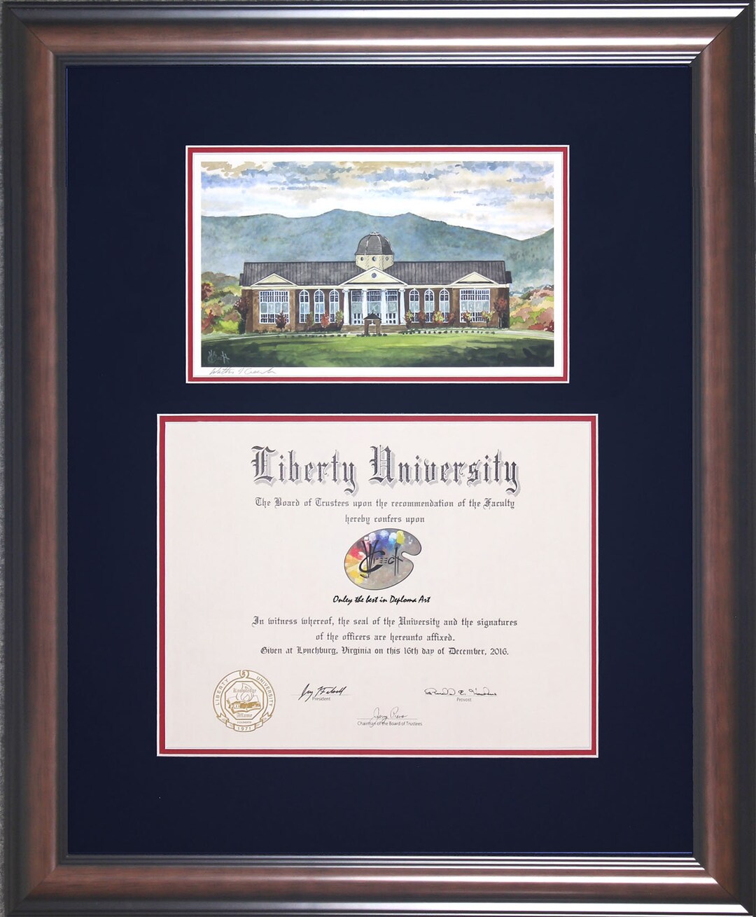 Liberty University Diploma Frame - Etsy