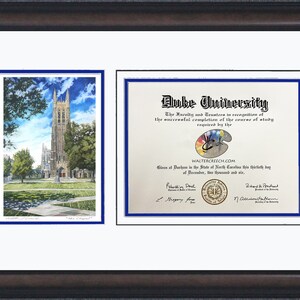 Duke University Diploma Frame - Etsy