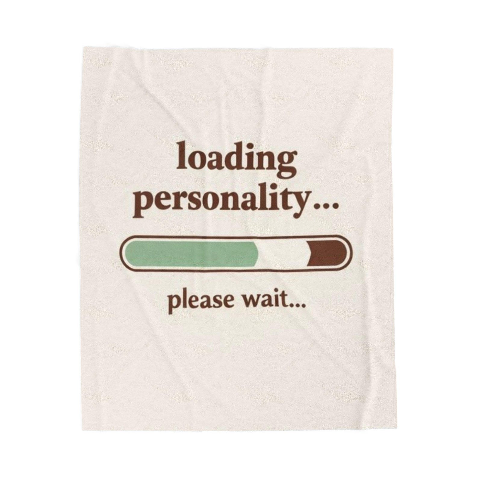 Loading Personality Progress Bar Velveteen Plush Blanket | Funny Slogan ...