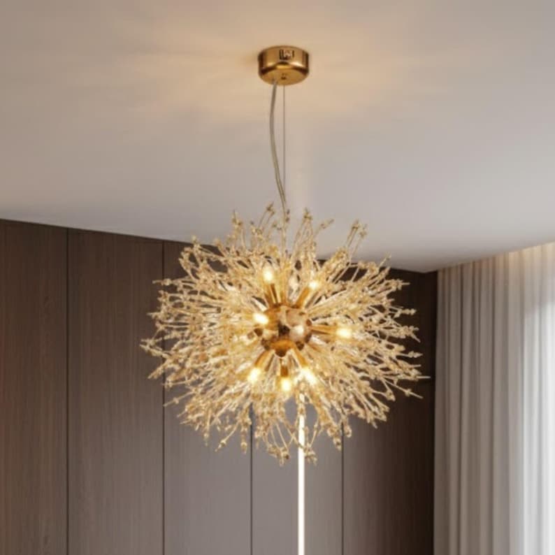 Dandelion Ceiling Chandelier, Luxury Modern Pendant Lamp, Decorative ...