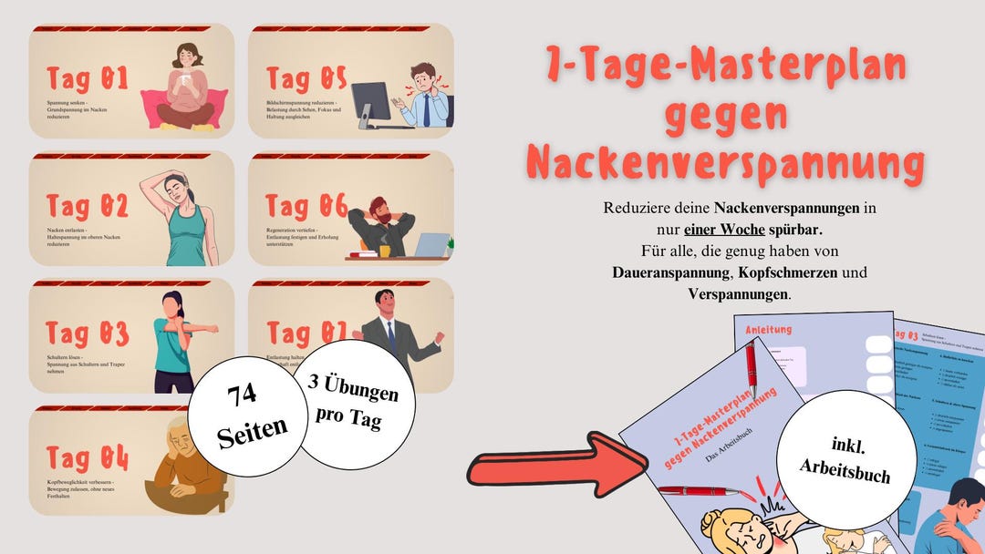 7-day Master Plan Against Neck Tension - Etsy
