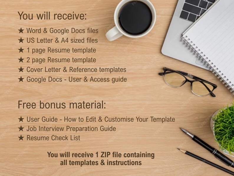 Minimal Resume Template | Word and Google Docs | ATS Friendly Resume ...