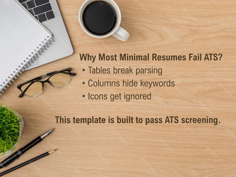 Minimal Resume Template | Word and Google Docs | ATS Friendly Resume ...