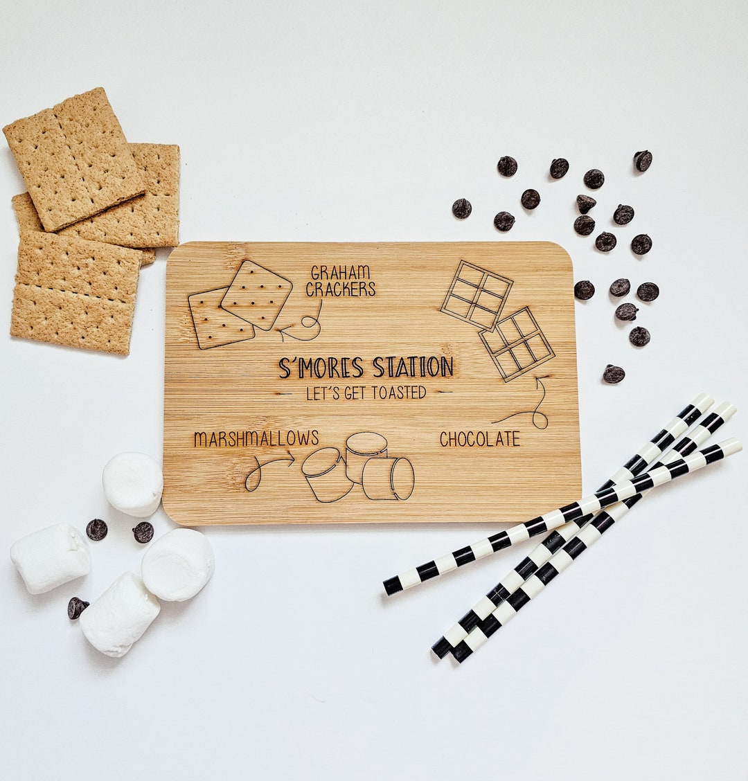 Smores Board, Smores Charcuterie Board, Smores Theme, Campfire Smores ...