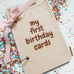 First Birthday Card Holder, Card Keepsake Holder, Birthday Keesake ...