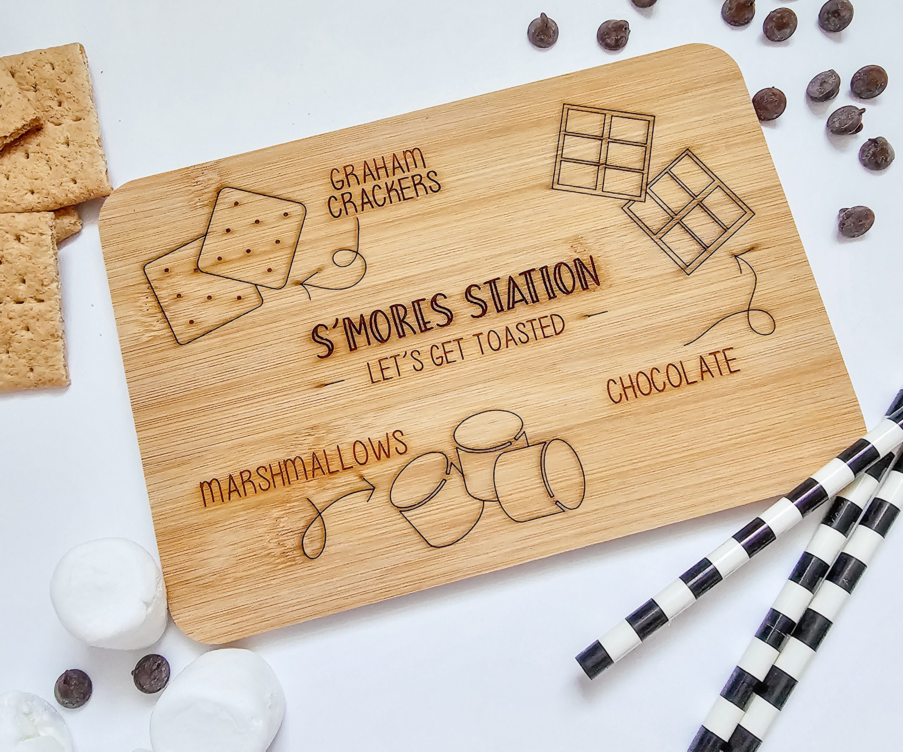 Smores Board, Smores Charcuterie Board, Smores Theme, Campfire Smores ...